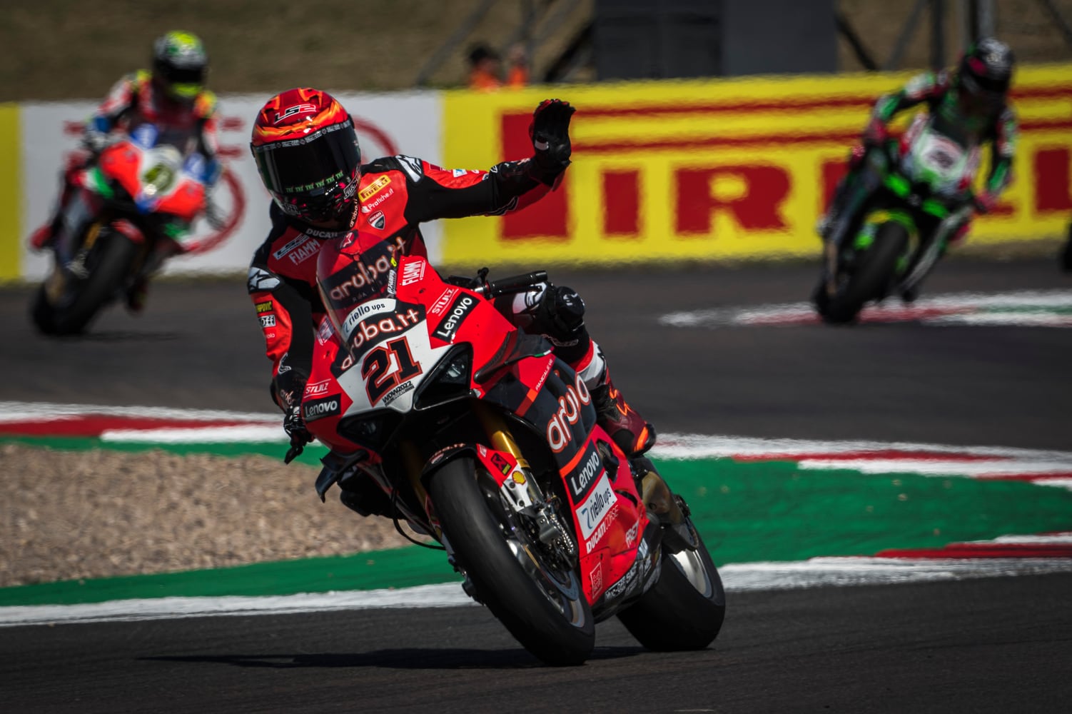 Bautista fights for second position but crashes with seven laps to go ...